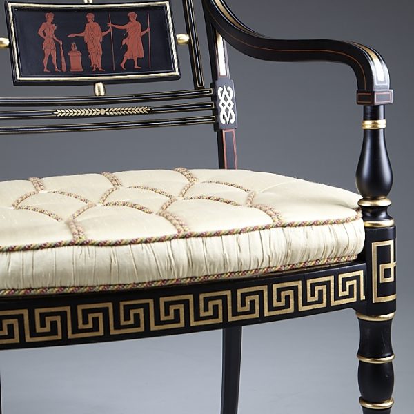 Decorated fan back chair - Classic Chair